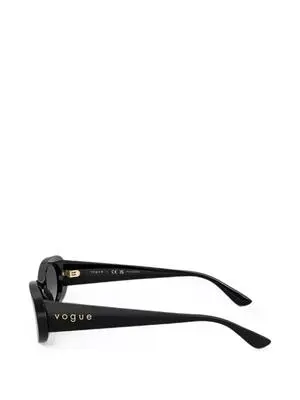 VOGUE EYEWEAR Oval Frame Sunglasses With Logo Plaque