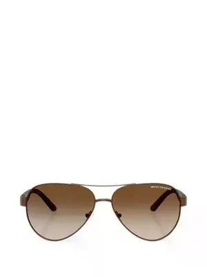 Armani Exchange Pilot-frame Gradient Sunglasses - Brown
