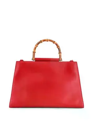 Gucci Nymphaea Top Handle Bag Leather Medium Satchel