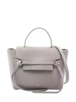 Celine 2000-2026 Micro Grained Calfskin Belt Bag Satchel - Grey