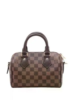 LOUIS VUITTON 2000-2026 Damier Ebene Speedy Bandouliere 20 Satchel