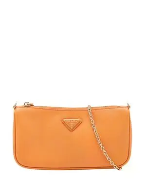 Prada 2013-2026 Saffiano Chain Shoulder Bag - Orange