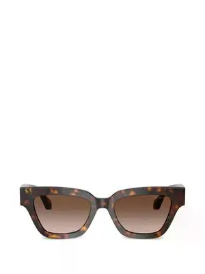 Giorgio Armani Logo Square-frame Sunglasses - Brown