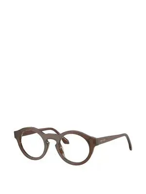Giorgio Armani Round-frame Glasses - Brown