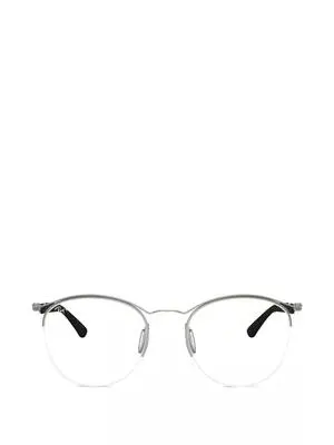 Ray-ban Round-frame Semi-rimless Glasses - Silver