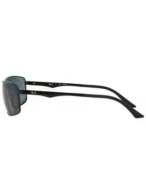 Ray-ban Rb3498 Rectangular-frame Sunglasses - Black