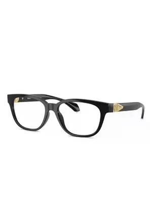 Versace Ve3376u Medusa-embellished Rectangle Glasses - Black