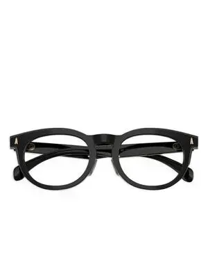 Moncler Gold-detail Round Frames - Black