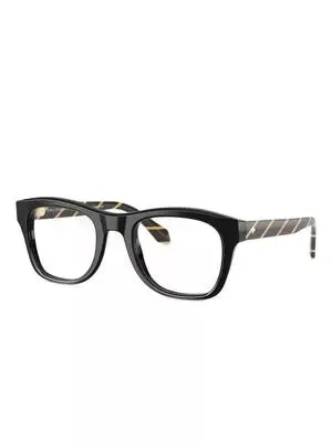 Giorgio Armani Striped Rectangle Glasses