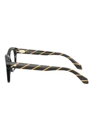 Giorgio Armani Striped Rectangle Glasses