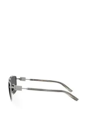 Dolce & Gabbana Square-frame Double-bridge Sunglasses - Silver