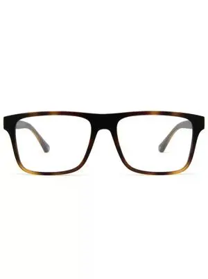 Emporio Armani Tortoiseshell-effect Glasses - Brown