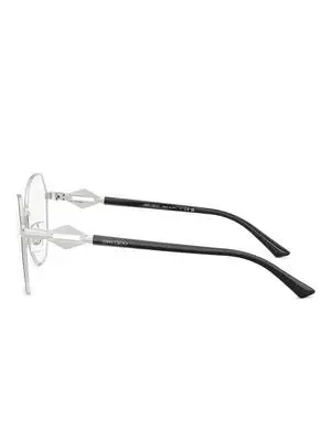 JIMMY CHOO Round-frame Clear-lenses Glasses