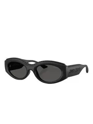 JIMMY CHOO Sue Oval-frame Sunglasses