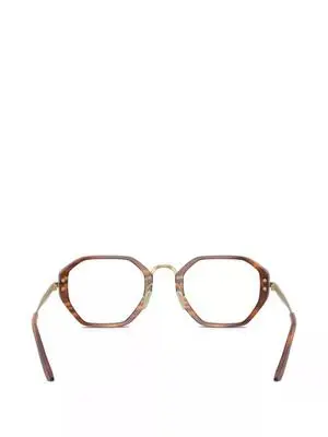 Giorgio Armani Geometric-frames Glasses - Brown