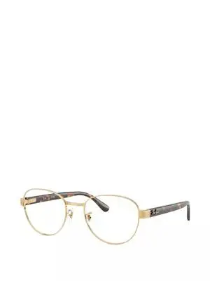 Ray-ban Round-frame Glasses - Gold