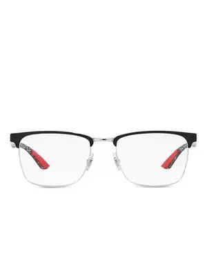 Ray-ban Rectangle-frame Half-rim Glasses - Black