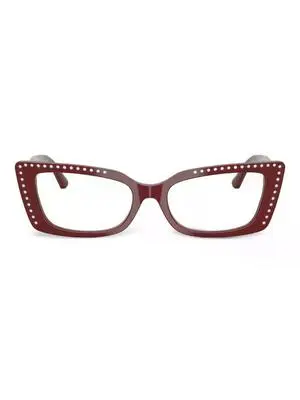 JIMMY CHOO Crystal-embellished Cat-eye Glasses - Red