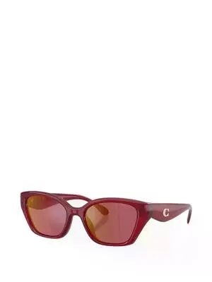 COACH Logo-plaque Cat-eye Sunglasses - Red
