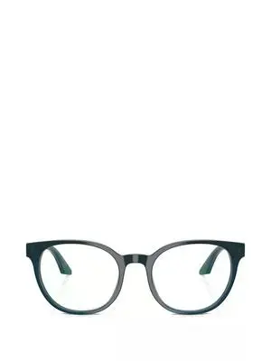 Emporio Armani Round Frame Glasses - Blue