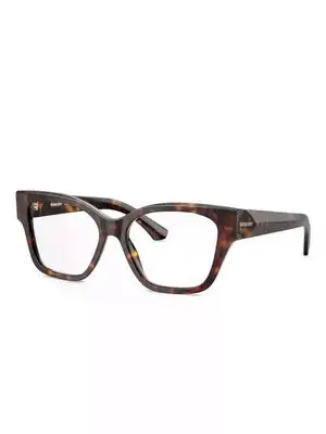 Burberry Tortoiseshell Geometric Frames - Brown