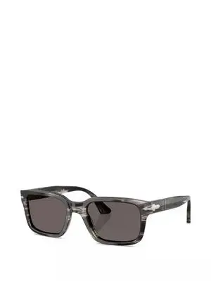 Persol Striped Square-frame Sunglasses - Grey
