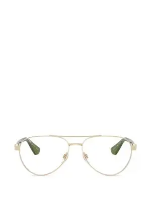 Burberry Pilot-frame Glasses - Gold