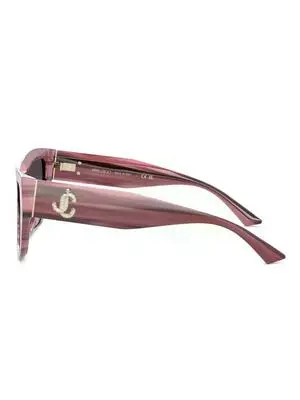 JIMMY CHOO Striped Crystal-embellished Sunglasses