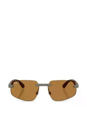 Ray-ban Rimless Rectangle-frame Sunglasses - Brown