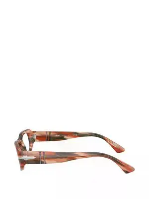 Persol Striped Rectangle-frame Glasses