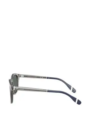 POLO RALPH LAUREN EYEWEAR Shiny Transparent Round Frame Sunglasses