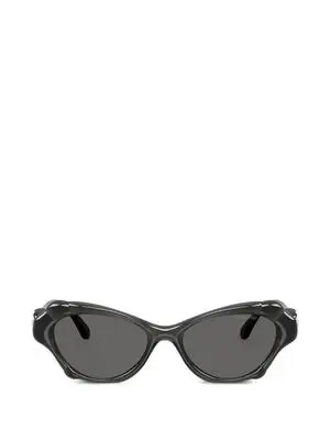 SWAROVSKI Cat-eye Sunglasses With Crystal Embellishment - Grey