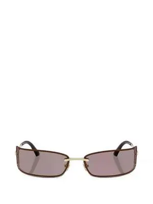 JIMMY CHOO Rectangle-frame Sunglasses - Brown
