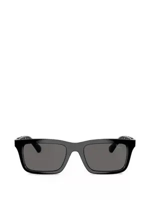 Burberry Checked Square-frame Sunglasses - Black