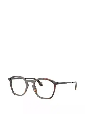 Moncler Shiny Havana Frame Glasses