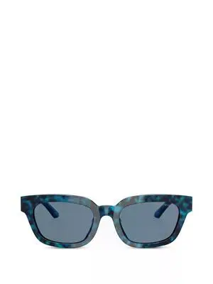Emporio Armani Tortoiseshell-effect Square-frame Sunglasses - Blue
