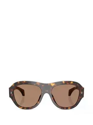 Moncler Elevane Geometric-frame Sunglasses - Brown