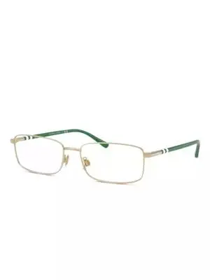POLO RALPH LAUREN EYEWEAR 1235 Vista Striped Rectangle-frame Glasses - Gold