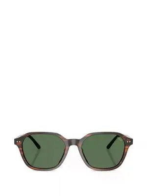 POLO RALPH LAUREN EYEWEAR Striped Geometric Sunglasses - Brown