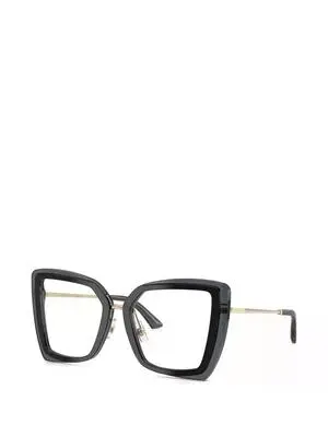 JIMMY CHOO Geometric-frame Glasses - Black
