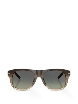 Dolce & Gabbana Striped-detail Sunglasses - Brown