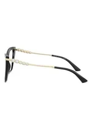 JIMMY CHOO Crystal-embellished Cat-eye Glasses - Black