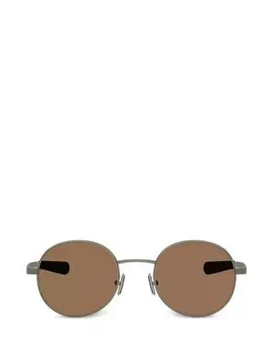 Moncler Matte Centro Round-frame Sunglasses - Grey