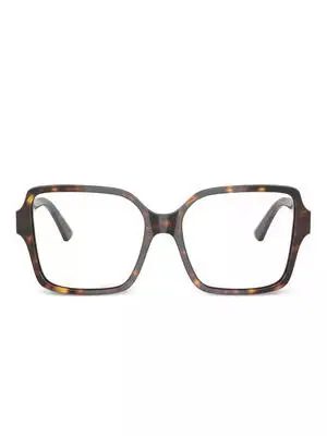 JIMMY CHOO Square-frame Glasses - Brown