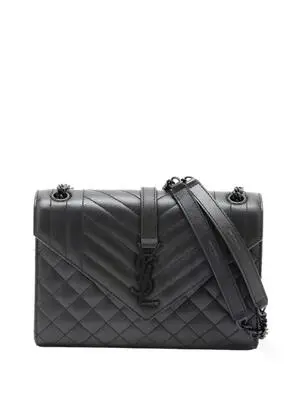 Saint Laurent 2000-2026 Medium Grain De Poudre Triquilt Monogram Envelope Bag Shoulder Bag