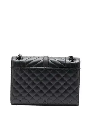 Saint Laurent 2000-2026 Medium Grain De Poudre Triquilt Monogram Envelope Bag Shoulder Bag