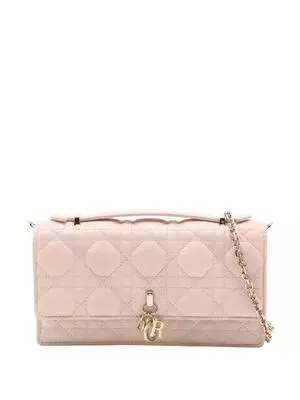 Dior 2010-2026 Lambskin Cannage My Mini Bag Satchel - Pink