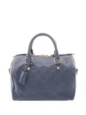 LOUIS VUITTON 2012 Monogram Empreinte Speedy Bandouliere 25 Satchel - Blue