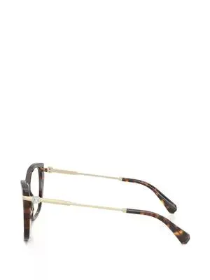 SWAROVSKI Square Frame Eyeglasses With Tortoiseshell Detail