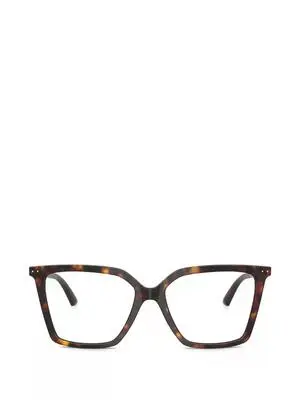 JIMMY CHOO Geometric Frame Eyeglasses - Brown